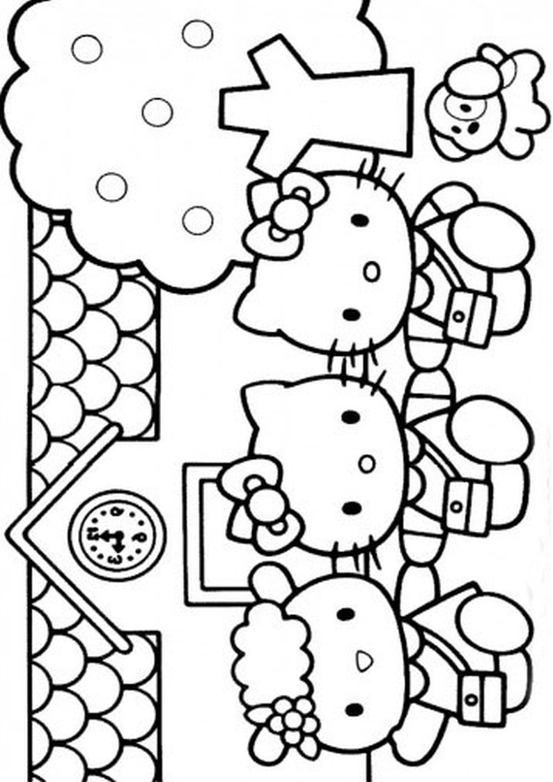 Kolorowanka Hello Kitty, obrazek do wydruku nr 1